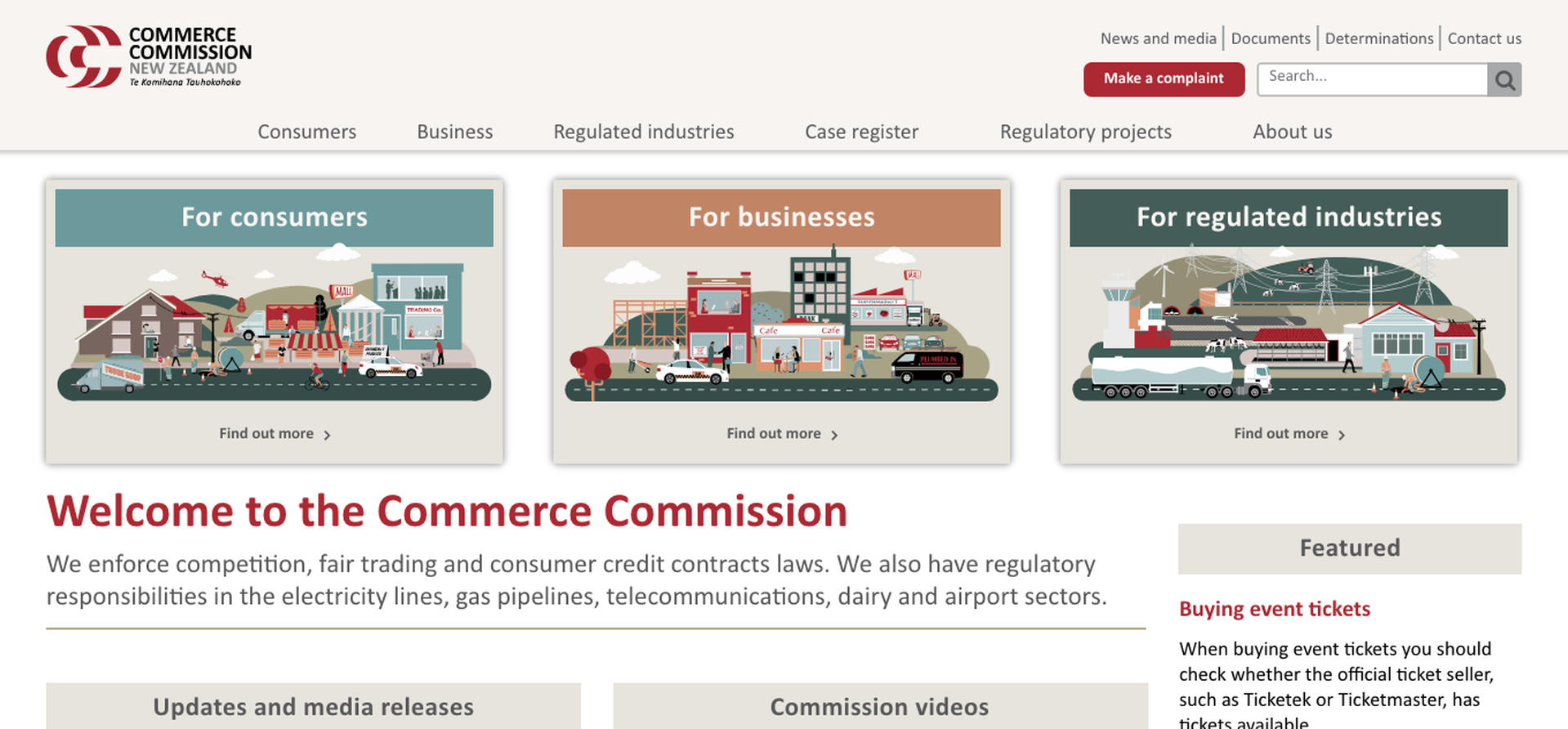 Autofile - News / ComCom launches new site